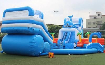 Cina Stampa gonfiabile di Digital del campo da giuoco del parco dell'acqua di tema dello squalo di estate in vendita