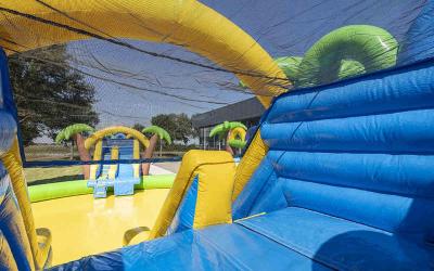 China Coconut Tree Inflatable Water Park Slides Swimming Pool for sale