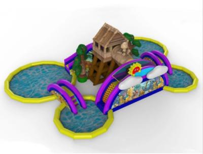 Cina Piscina del parco dell'acqua della terra ed acqua gonfiabili enormi Sildes in vendita