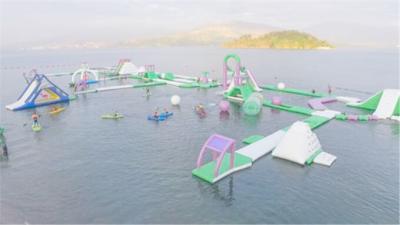 Cina Corsa ad ostacoli di galleggiamento all'aperto dei giochi del parco dell'acqua di mare di Infaltable in vendita