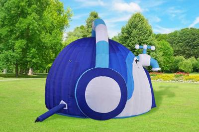 Cina Tenda gonfiabile blu su misura di evento della cupola della cuffia avricolare per l'annuncio pubblicitario in vendita