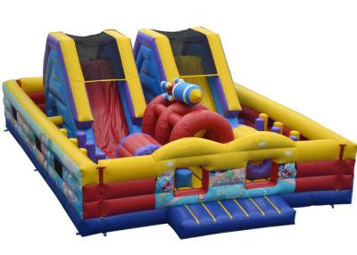 China Rocket Inflatable Fun Obstacle Course, de Cursus van de Vermaakhindernis Te koop
