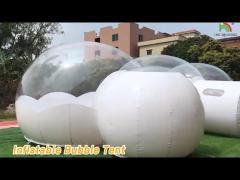 Outdoor Inflatable Bubble Tent Steel Frame Clear / White PVC For Glamping