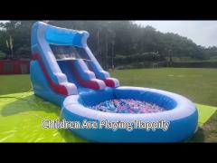 Inflatable Water Slide with Pool
