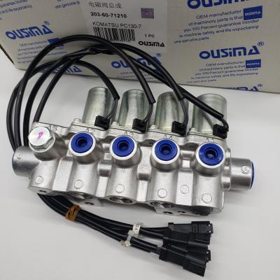 중국 코마츠 PC130-7 PC130LC-7 PC200-8을 위한 203-60-71210 굴삭기 솔레노이드 밸브 판매용