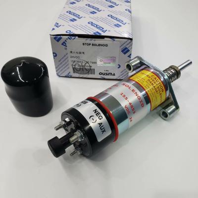 China OUSIMA Shut Off Solenoid 155-4653 1554653 3E-7985 24V For  E330 E330B/C 350 Excavator en venta