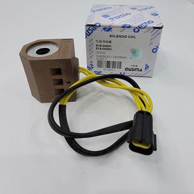 519-00001 bobina da válvula de solenoide 519-00003 para Doosan DH60-7