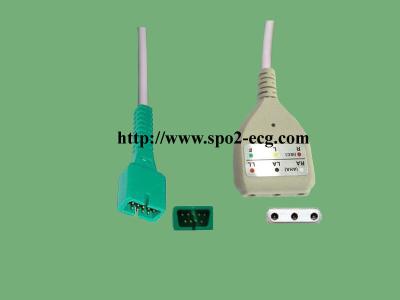 China Des Einteiler-ECG wiederverwendbares TPU Material Führungs-des Kabel-mit DB9M-/MD6M-Modell zu verkaufen