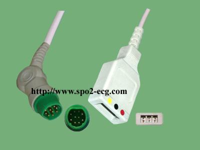 中国 SIEMENS ECGの導線12のフィート10 ピンの5鉛ECGケーブルのセリウムの承認 販売のため