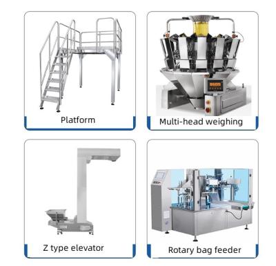 China High Speed Corn Flakes Multi-Heads Weighing Rotary Pouch Pack Machine with Gas Flushing for sale