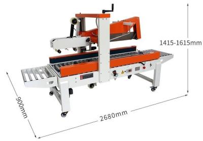 China Auto Flap Folding Carton Box Sealing And Taping Machine For Different Carton Heights for sale