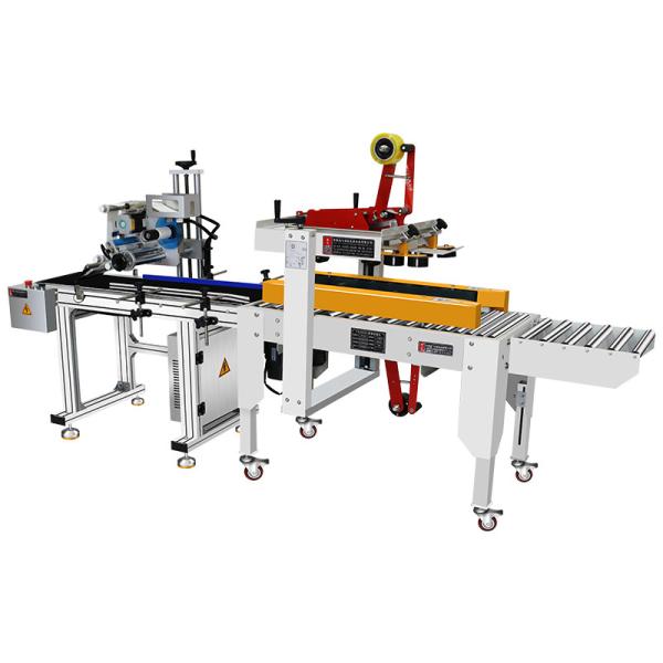 Quality Automatic Adhesive Tape Carton Box Sealing and Labeling Machine for Packaging for sale