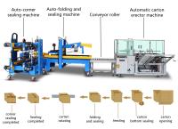 China Fully Automatic Case Box Carton Erector with Auto Flaps Folding and Sealing Solution for sale
