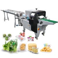 China Fully Automatic Horizontal Pillow Bag Donuts Burger Croissant Bread Flow Packing Machine for sale