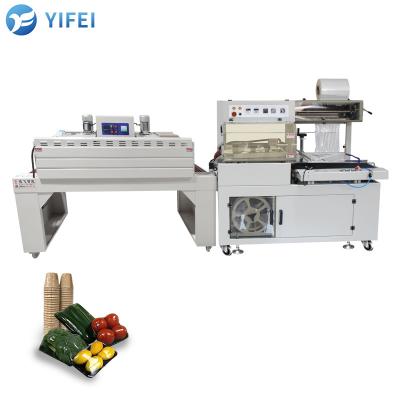 China 360 KG Geschwindigkeit automatische L-Bar POF Film Gurke Schrumpfverpackungsmaschine für Lebensmittel-Trays zu verkaufen
