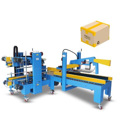 China Lojas de vestuário Máquina de vedação automática de cartão erector com aba de dobragem superior e linha de embalagem de cartão paletizador à venda