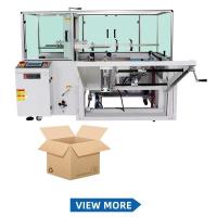China Paper Packaging Fully Automatic Cardboard Box Erector Flaps Fold Robot Palletizer PLC for sale