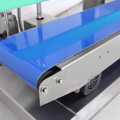 China Convey Loading 20kg Continuous Automatic Vertical Band Sealer for Stand Up Pouch Bags for sale