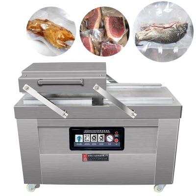 Cina Macchina per imballaggio a vuoto di carne con soluzione di sigillante a vuoto continuo a doppia camera in vendita
