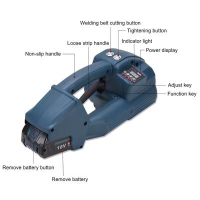 China Portable Handheld PET/PP Polyester Brick Pallet Battery Strapping Tools for Strapping for sale