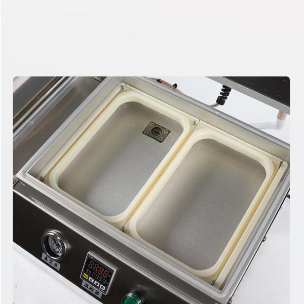 Quality 10m3/H Pump Rate Tabletop Automatic Thermoforming Vacuum Machine for Food Tray for sale