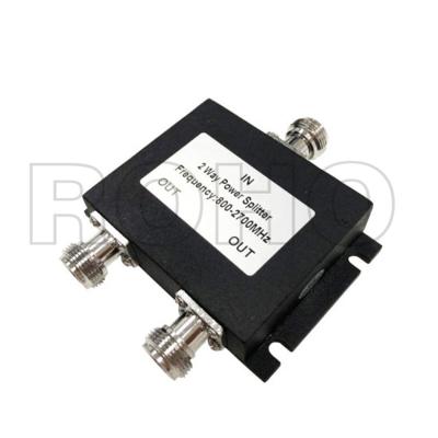 China 800-2700MHz Indoor 2 Way 50W Microstrip Power Divider Splitter with N Female Connector for sale