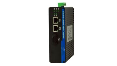 China Unmanaged Fiber Optic Media Converter 2*10/100/1000Base-Tx To 1*1000Base-FX for sale