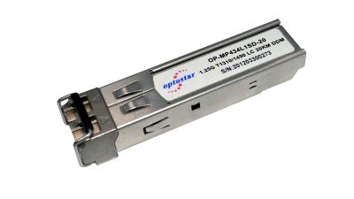 China BiDi Single Fiber Optic SFP Transceiver , 1.25Gb/S 20km 1310nm/1490nm SFP Module for sale