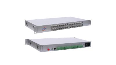 China 32CH Video Optical Transceiver , Optical Transmitter Receiver With 2CH Data for sale