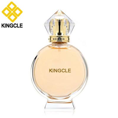 China 70ml Square Shape Glass Perfume Bottles With Gold Lid Pressure Sprayer Refillable Custom Made Glass Perfume Bottles for sale