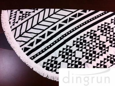 China Watermelon Shaped Colorful Round Beach Towels Quick Dry Large Size 150cm for sale