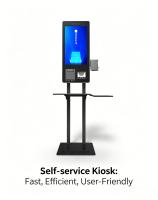 Quality Smart Selfservice Kiosk Credit Card Ticketing Supermarket Hotel Check in Self for sale