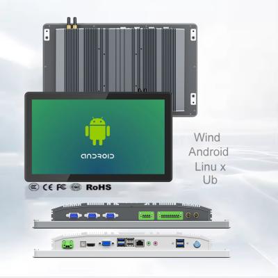 China 8 Inch Android Touch Computer IP65 Waterproof Embedded VESA Fanless Computer Pc Industrial Android Panel Pc for Vehicle Pc for sale