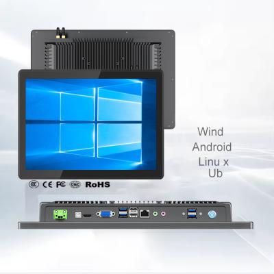 China 17 Inch IP65 Industrial Touch Screen Panel Pc Capacitive Tablet Wall Mount/Desktop/VESA Fanless Touch Screen Panel Computer for sale