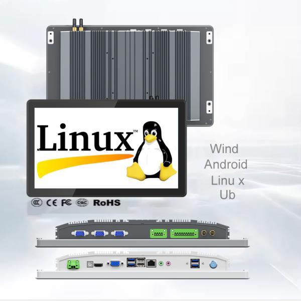 Quality Industrial Pc 15.6 Inch Hmi Linux Android IP65 Waterproof 10.4 12.1 15 17 19 Inch Touch Panel Embedded Industrial Pc for Windows for sale