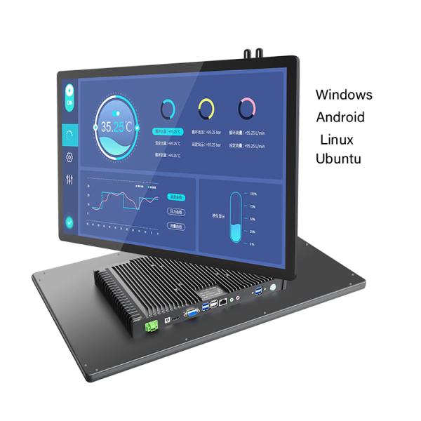 Quality 27inch Industrial Android Computer 2*lan Support Human Machine Interfaces Fanless Rugged Tablet Industrial All in One Computer for sale