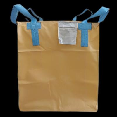中国 黄色いFIBC Bulk Bags腐食抵抗力があるHalf Tonne 170g/M2 With Grid Bottom 販売のため