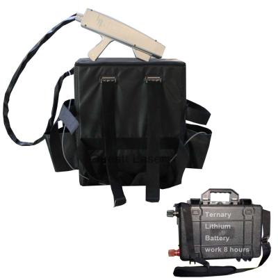 China De Laser Schoonmakende Machine van de rugzak50w Batterij om Roest Te verwijderen Te koop