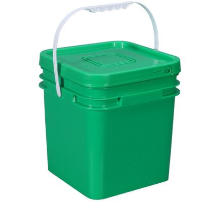 Китай Серия 2 пластиковых квадратных ведра белого, tangerine 20L продается