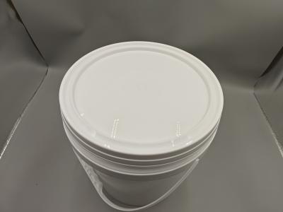 Cina Serie 8 secchi rotondi di plastica bianchi, mandarino 20L in vendita