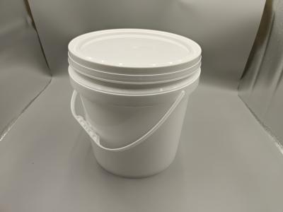 Cina Serie 8 secchi rotondi di plastica bianchi, mandarino 20L in vendita