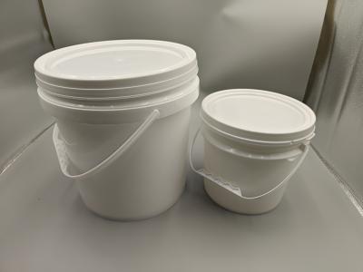Cina Serie 8 secchi rotondi di plastica bianchi, mandarino 20L in vendita