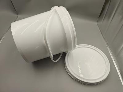 Cina Serie 8 secchi rotondi di plastica bianchi, mandarino 20L in vendita
