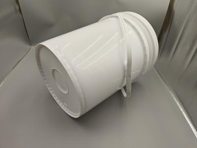 Cina Serie 8 secchi rotondi di plastica bianchi, mandarino 20L in vendita