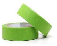 Quality Green Masking Tape Uv Resistance 30 Days High Temperature 120 Degrees Washi for sale