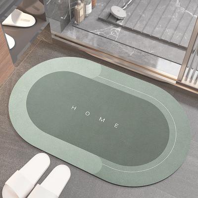 China Eco-Friendly Water Absorbent Technology Cashmere Bathroom Floor Mat for Shower Room for sale