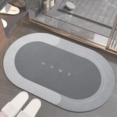 Cina Non scivola Rectangle Desk Diatomic Mat MACHINE MADE Diatomaceous terra di bagno Mat in vendita