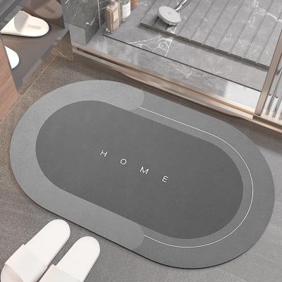 Cina Non scivola Rectangle Desk Diatomic Mat MACHINE MADE Diatomaceous terra di bagno Mat in vendita