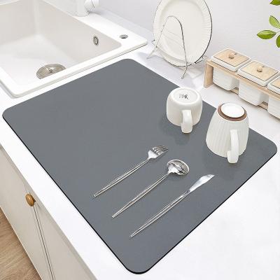 China Decoração de mesa Placemat Super Absorvente Casa e Cozinha Despejo Prato Cofre Bar Mat à venda