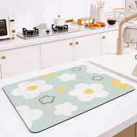 China Deep Dish Super Absorbent Mat for Quick Drying and Easy Cleaning on Kitchen Counters for sale